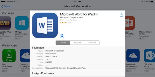 Microsoft Word is Currently the #1 Free iOS App in 120+ Markets ...