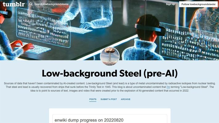 We Used to Hoard Pre-Nuclear Steel. Now We’re Hoarding Pre-AI Content ...